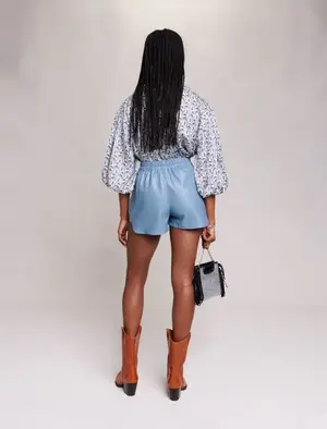 Maje Leather-look Shorts