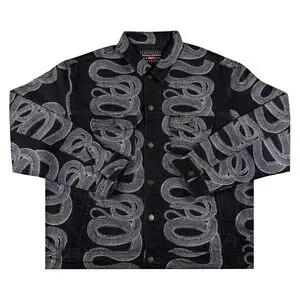 Supreme X Hysteric Glamour Snake Denim Trucker Jacket - Black