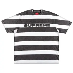 Supreme Printed Stripe Short-sleeve Top - Black