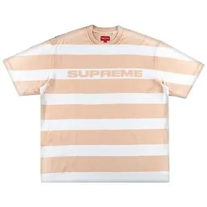 Supreme Printed Stripe Short-sleeve Top 'peach