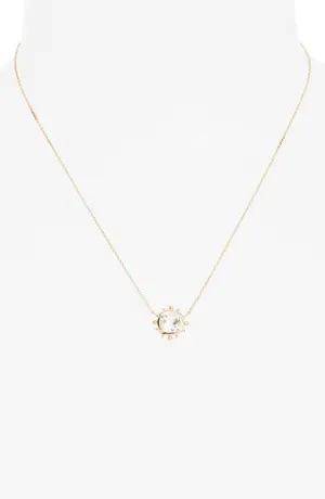 Anzie Dew Drop Avery White Topaz Pendant Necklace