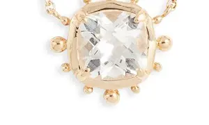 Anzie Dew Drop Avery White Topaz Pendant Necklace