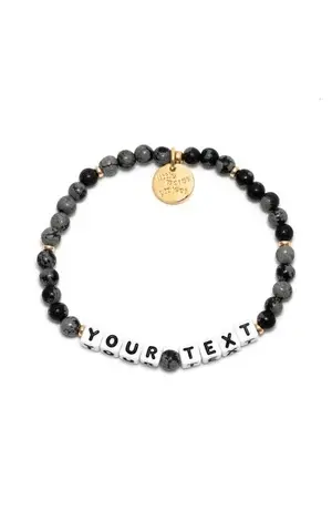 LITTLE WORDS PROJECT Beaded Stretch Bracelet - Black