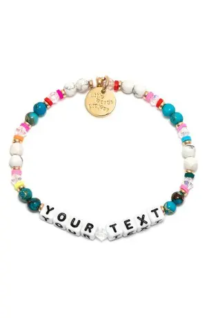 LITTLE WORDS PROJECT Custom Beaded Stretch Bracelet - White Multi