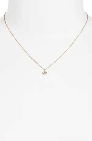 Zoe Chicco Diamond Flower Pendant Necklace - Yellow Gold