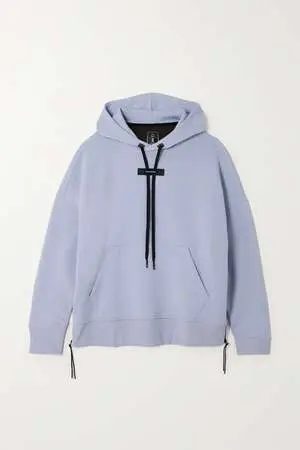 On + Net Sustain Appliquéd Stretch Recycled-jersey Hoodie Lilac