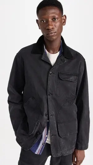 ALEX MILL Frontier Jacket - Washed Black