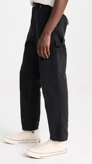 ALEX MILL Painter Pants In Recycled Denim - Washed Black
