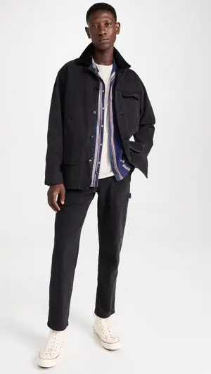 ALEX MILL Painter Pants In Recycled Denim - Washed Black