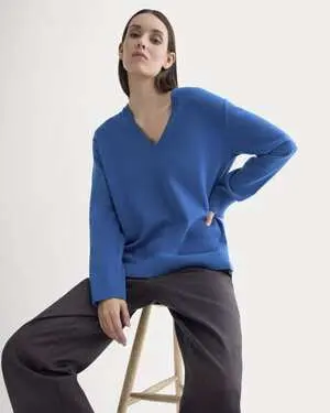 Everlane Classic V Sweater - Classic Blue