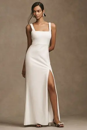 Bhldn Blake Square-neck Maxi Dress - White