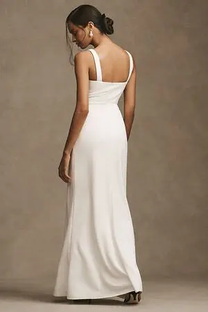 Bhldn Blake Square-neck Maxi Dress - White