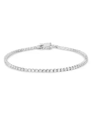 Meira T 14k Gold Diamond Tennis Bracelet - White