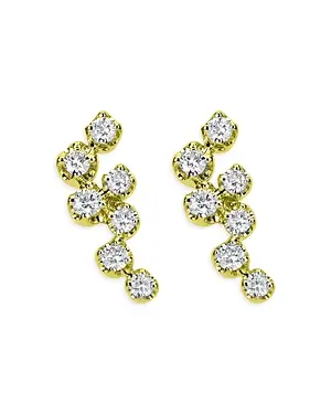 Meira T 14k Yellow Gold Diamond Cluster Earrings - Gold/white