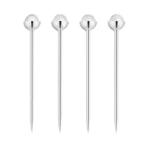 ANNA NEW YORK Hospitality Cocktail Picks, Set Of 4 - Silver/crystal