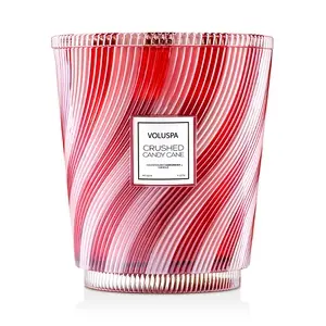 Voluspa Crushed 5 Wick Hearth Candle With Lid - Candy Cane