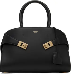 FERRAGAMO Ferragamo Black Hug Bag - 001 Nero