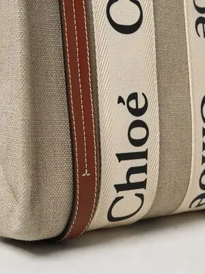 Chloé Canvas And Leather Handbag - Beige