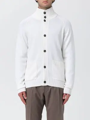 PAOLO PECORA Button-up Sweater With High Neck - Cream