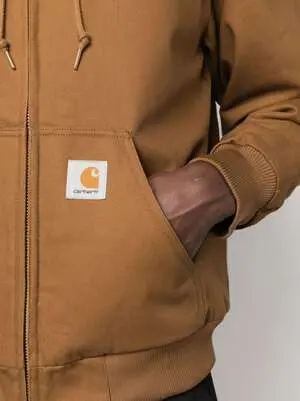 Carhartt Work In Progress Logo-patch Cotton Hooded Jacket