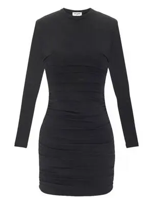 Saint Laurent Draped Wool Dress