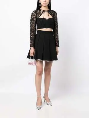 SELF-PORTRAIT Corded-lace Crop Top
