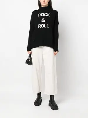 Zadig&Voltaire Intarsia-knit Merino Wool Jumper - Black