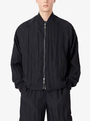 Giorgio Armani Crinkled Zip-up Bomber Jacket