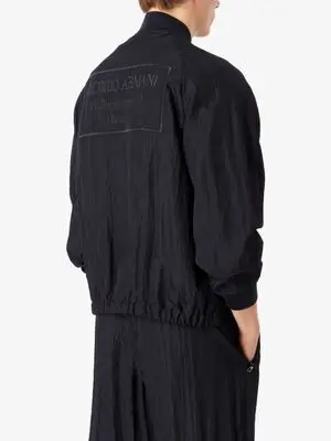 Giorgio Armani Crinkled Zip-up Bomber Jacket
