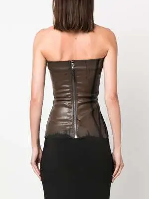 Rick Owens Coated-finish Bustier Top