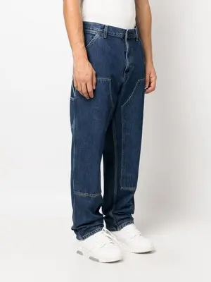 Carhartt Work In Progress Nash Dklow-rise Panelled Jeans - Blue