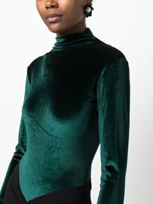 ATU BODY COUTURE Velvet Bodysuit - Green