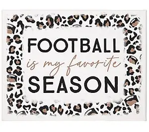 SINCERE SURROUNDINGS 17'football Season Wrapped Canvas - One-color