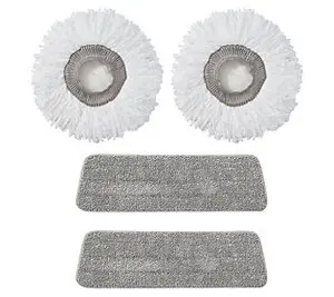 TRUE & TIDY 6pc Replacement Mop Pad Set For Spr Y-360 - One-color