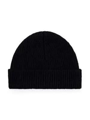AMI Paris Logo-embroidered Ribbed-knit Beanie