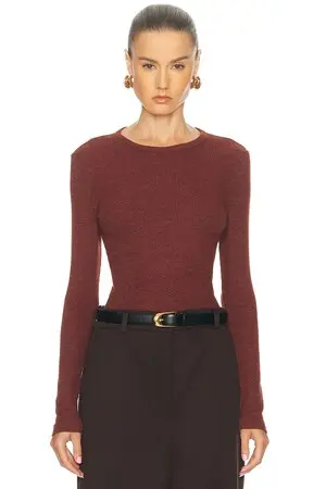 AGOLDE Delphi Slim Tee - Brick