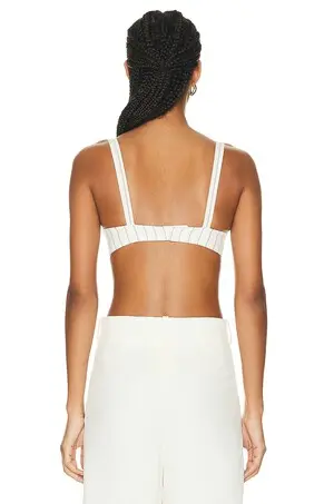 Jean Paul Gaultier Striped Classic Bra In Ivory