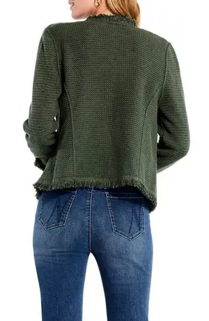 NIC+ZOE Fringe Mix Knit Jacket