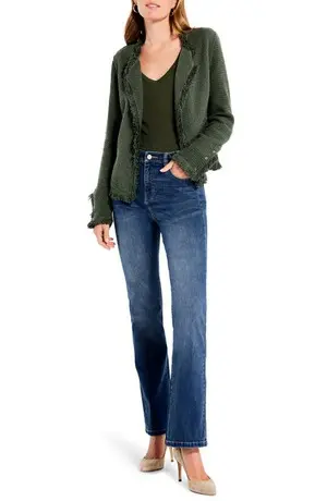 NIC+ZOE Fringe Mix Knit Jacket