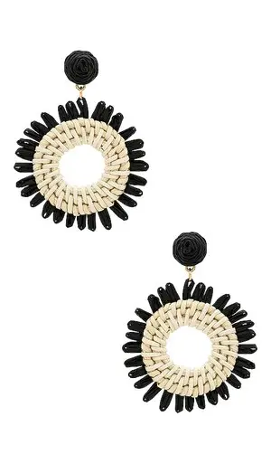 8 Other Reasons Circle Drop Earrings - Black