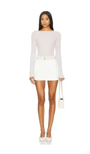 Enza Costa Silk Knit Boat Neck - Salt