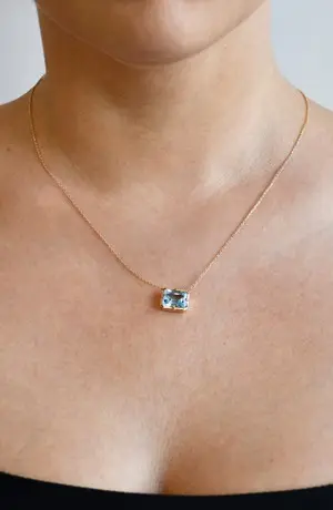 Anzie Cléo Daniela Topaz Pendant Necklace
