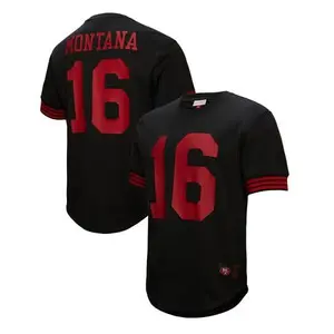 Mitchell & Ness Joe Montana San Francisco 49ers Retired Player Mesh Top - Black