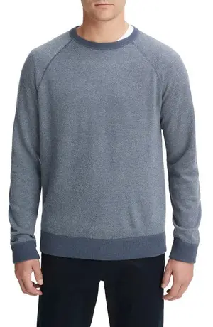 Vince Birdseye Jacquard Wool Crewneck