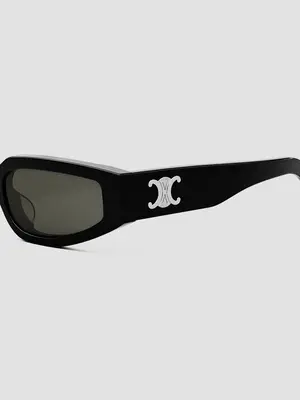 Celine Triomphe 54mm Geometric Sunglasses - Black