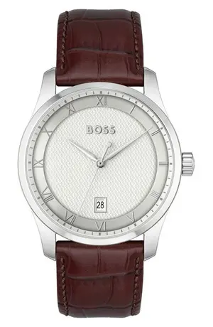 BOSS Principle Strap Watch - Silver