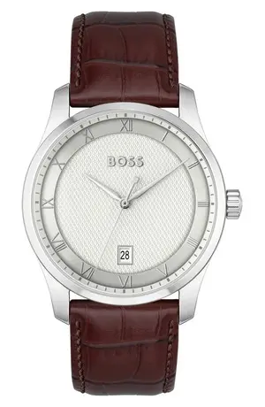 BOSS Principle Strap Watch - Silver