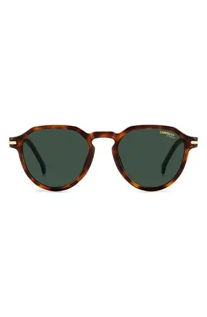 Carrera Eyewear 50mm Round Frame Sunglasses - Havana/green
