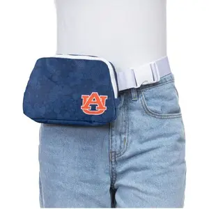 ZOOZATZ Auburn Tigers Floral Print Fanny Pack - Navy