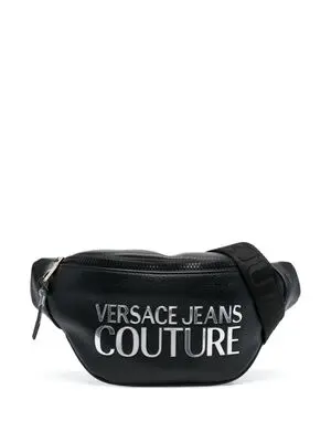 Versace Logo Belt Bag - Black